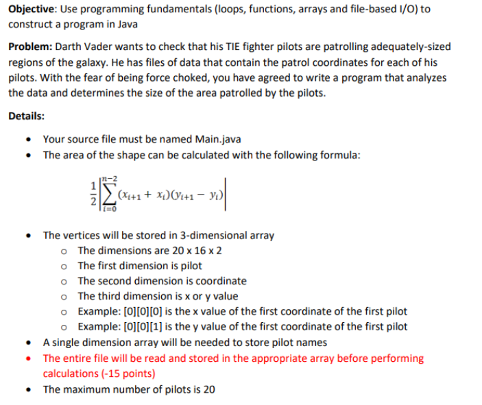 Solved Objective: Use programming fundamentals (loops, | Chegg.com