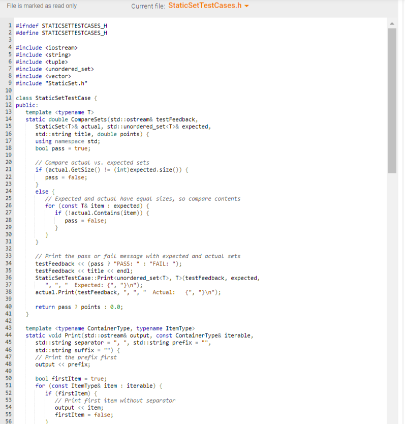 Solved 10.5 LAB: Implementing StaticSet using unordered_set | Chegg.com