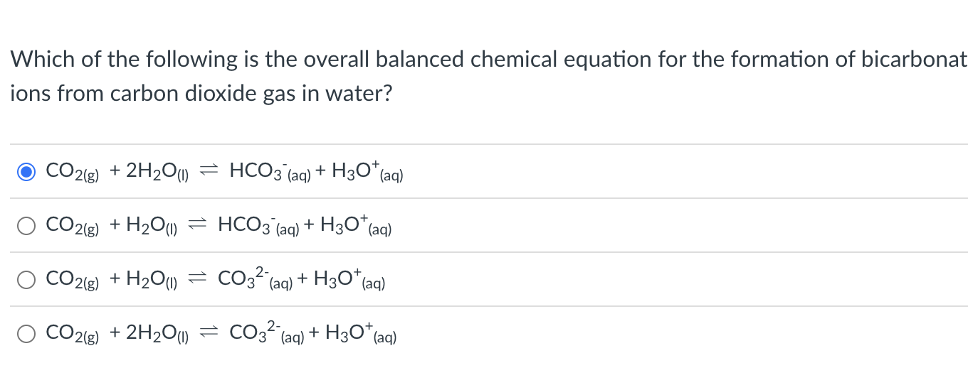 Solved Which of the following is the overall balanced | Chegg.com