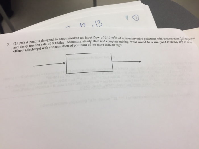 Solved 3 commodate an input flow of 0.10 mls of | Chegg.com
