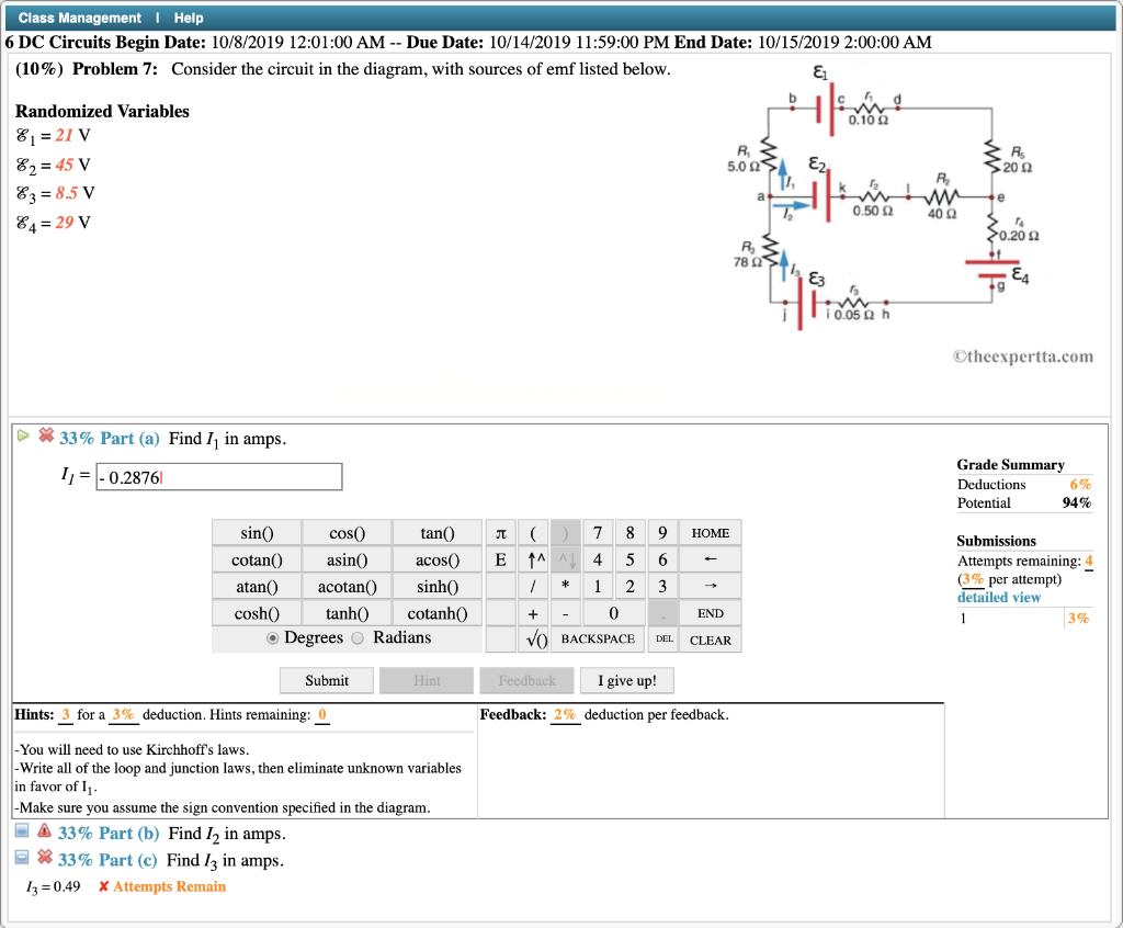 Solved Class Management | Help 6 DC Circuits Begin Date: | Chegg.com