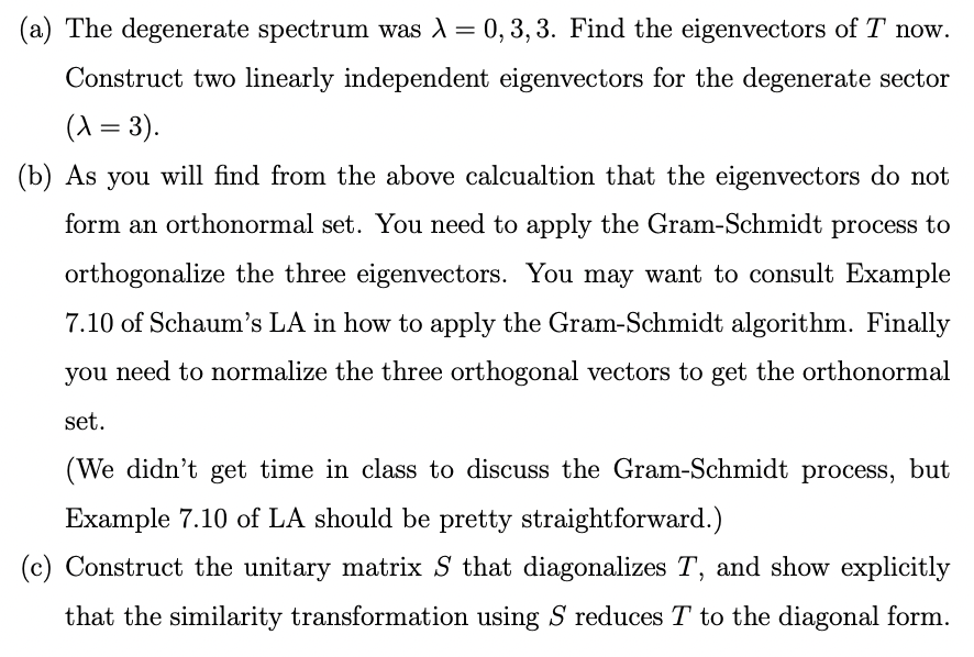 Solved (15 ﻿pts) ﻿Take the following hermitian | Chegg.com