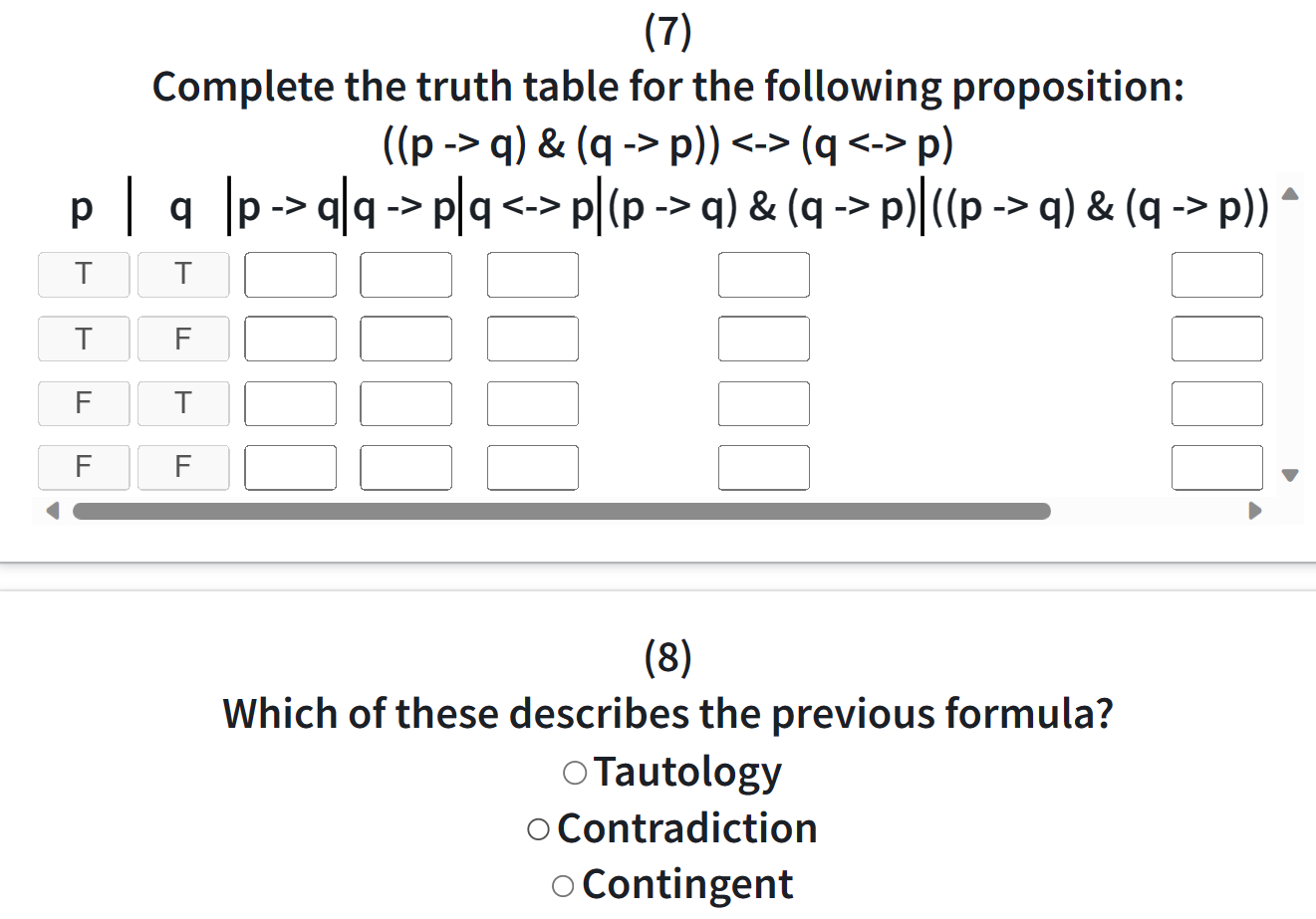 Solved Complete the truth table for the following | Chegg.com