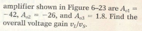 Solved The open-circuit (unloaded) voltage gains of the | Chegg.com