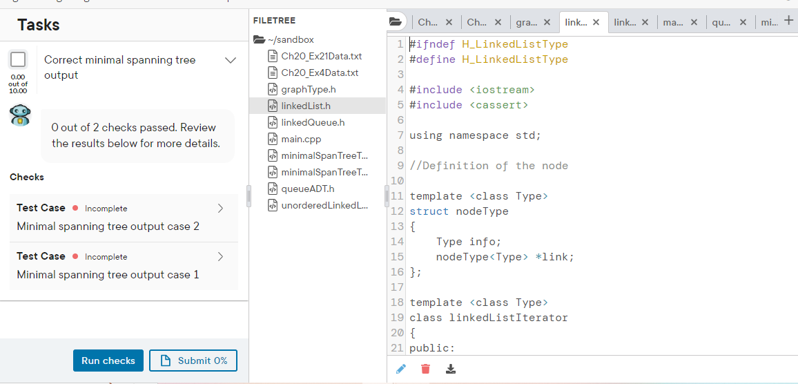 Solved Please answer in C++ and screenshot.Instructions | Chegg.com