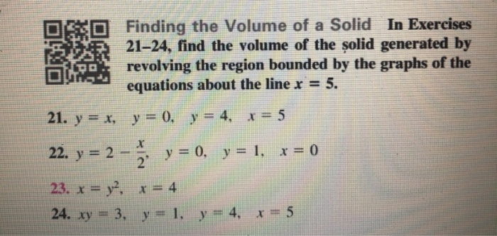 Solved Finding the Volume of a Solid In Exercises 21-24, | Chegg.com