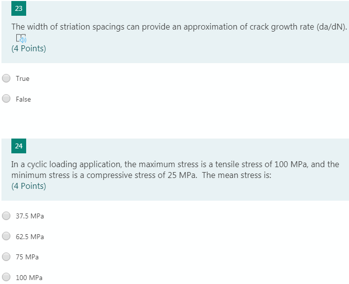 Solved 21 The fast fracture region will always be the | Chegg.com