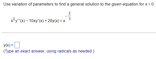 Solved Please help me solve the question:Use variation of | Chegg.com