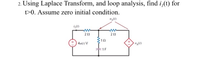 Solved 2. Using Laplace Transform, and loop analysis, find | Chegg.com