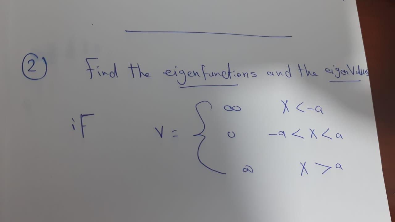 Solved 2 Find The Eigen Functions And The Eigenvalue X C A I
