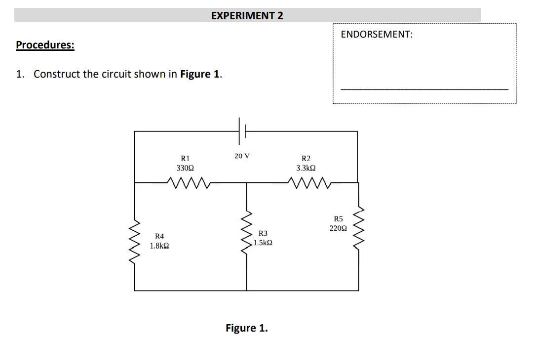 Solved Use the tinkercad EXPERIMENT 2 ENDORSEMENT: | Chegg.com