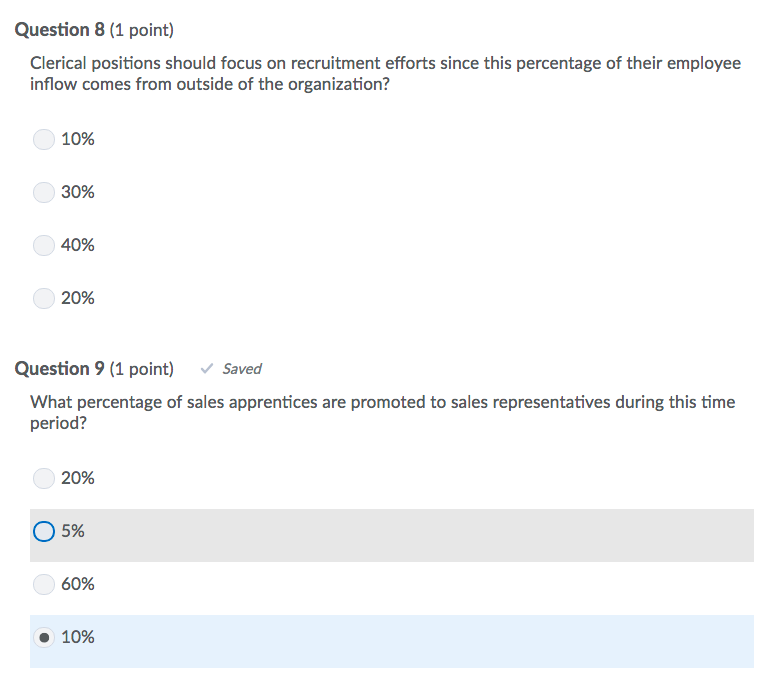 Solved 2010 2007 05 35 30 05 95 05 .60 (1) Sales manager (2) | Chegg.com