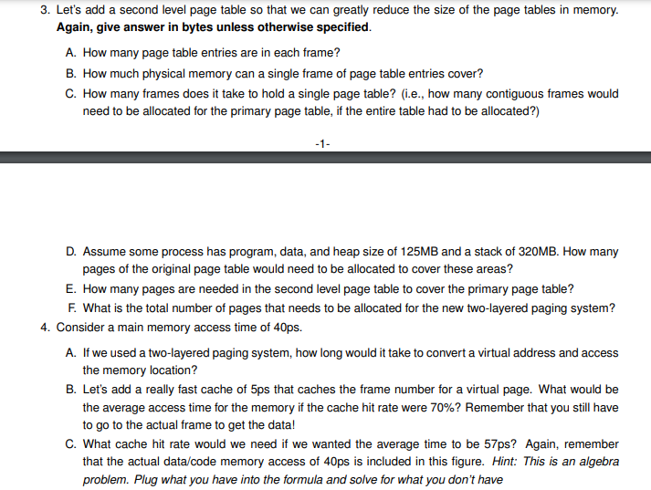 Consider a virtual memory system with a 16 TB virtual | Chegg.com