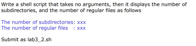 Solved Write a shell script that takes no arguments, then it | Chegg.com