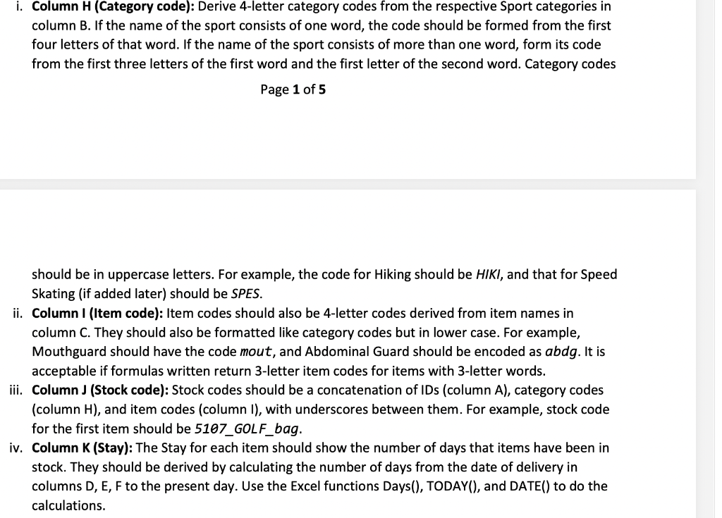 Solved what is the formula for column H and I as shown | Chegg.com
