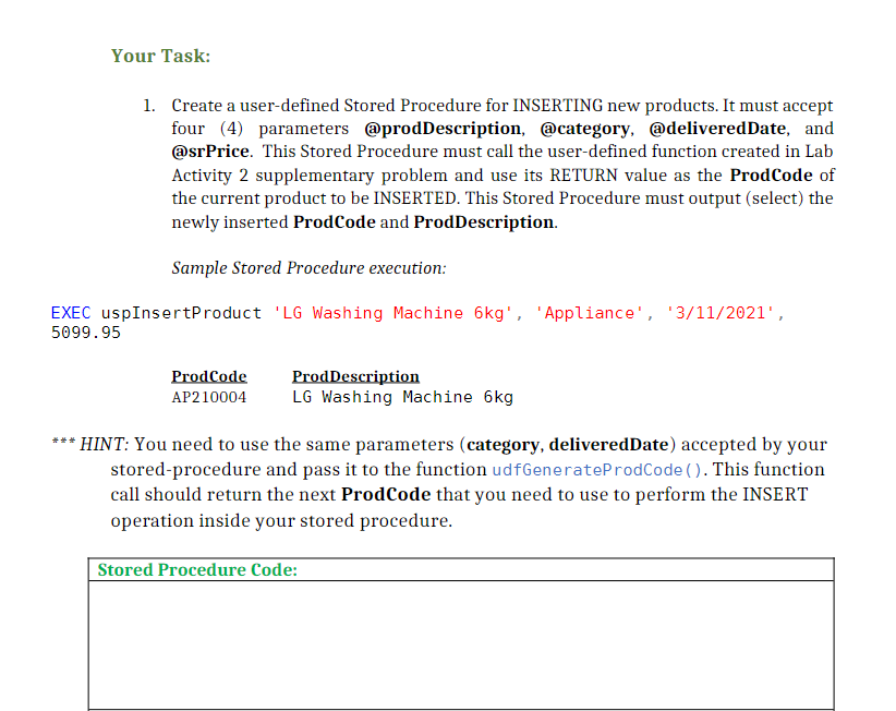Solved IV. SUPPLEMENTARY ACTIVITY To accomplish this | Chegg.com