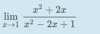 Solved limx→−2+x2(x+2)x−1limx→1x2−2x+1x2+2x | Chegg.com