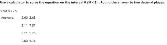 Solved Use a calculator to solve the equation on the | Chegg.com
