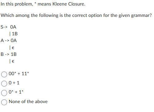Solved In this problem, ?** ﻿means Kleene Closure.Which | Chegg.com