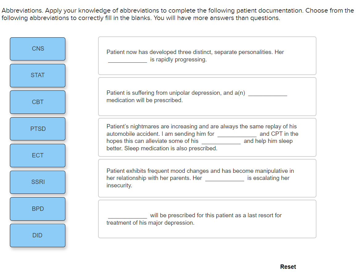 Solved Abbreviations. Apply your knowledge of abbreviations | Chegg.com