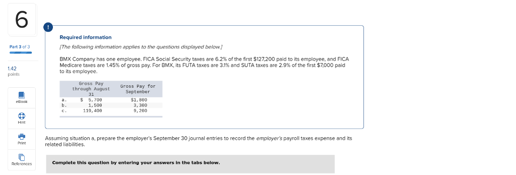 Solved 6 Required information Part 3 of 3 The following | Chegg.com Solved 6 Required information Part 3 of 3 The following | Chegg.com