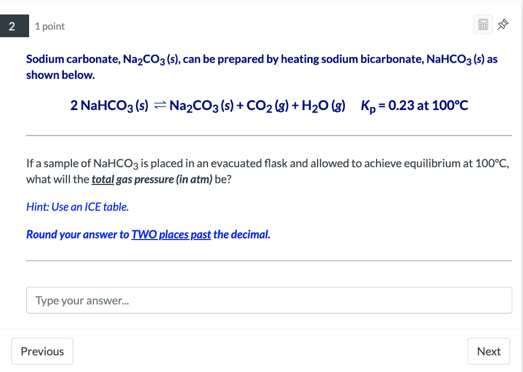 Solved Sodium carbonate, Na2CO3(s), can be prepared by | Chegg.com