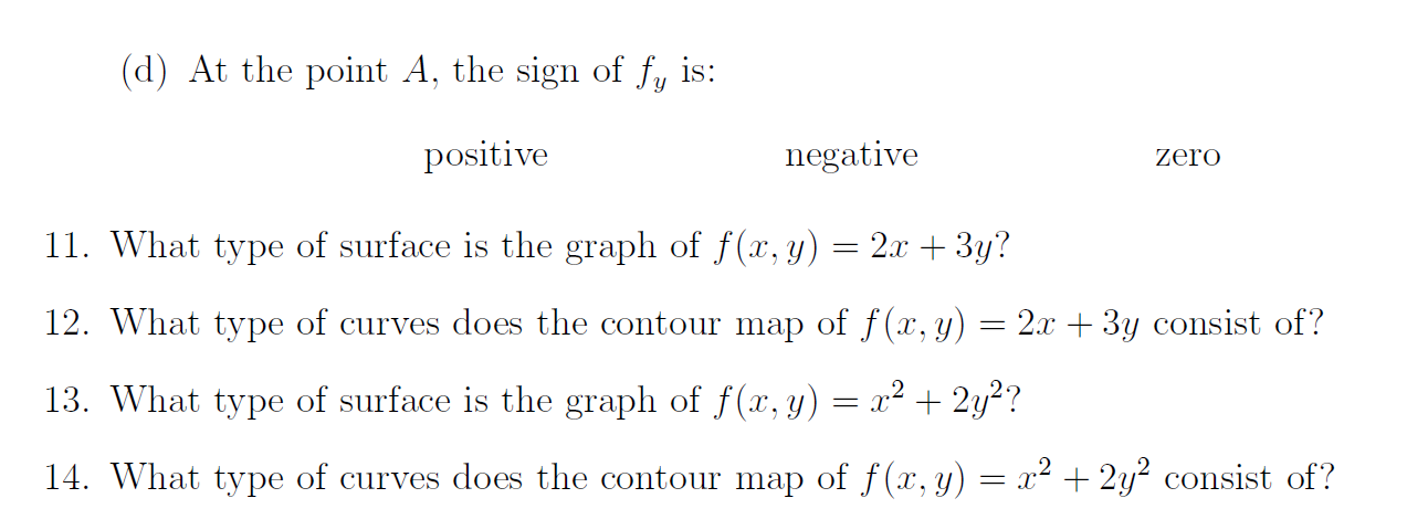 Solved 10. (8 points) The plot below shows the level curves | Chegg.com