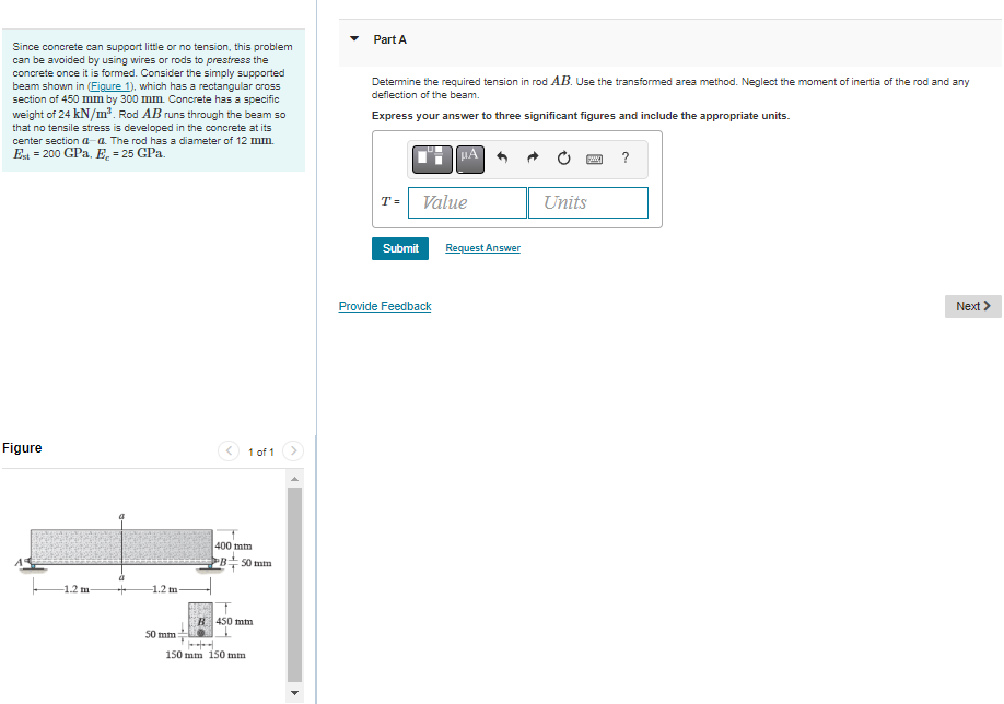 Solved Since concrete can support little or no tension, this | Chegg.com