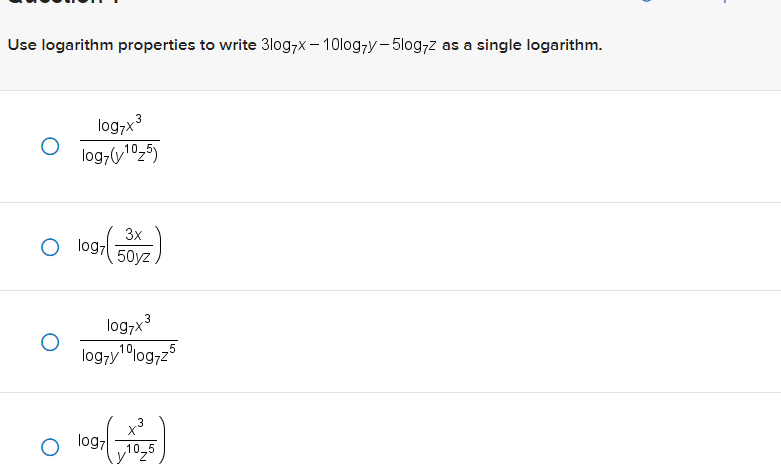 Solved Use logarithm properties to write | Chegg.com