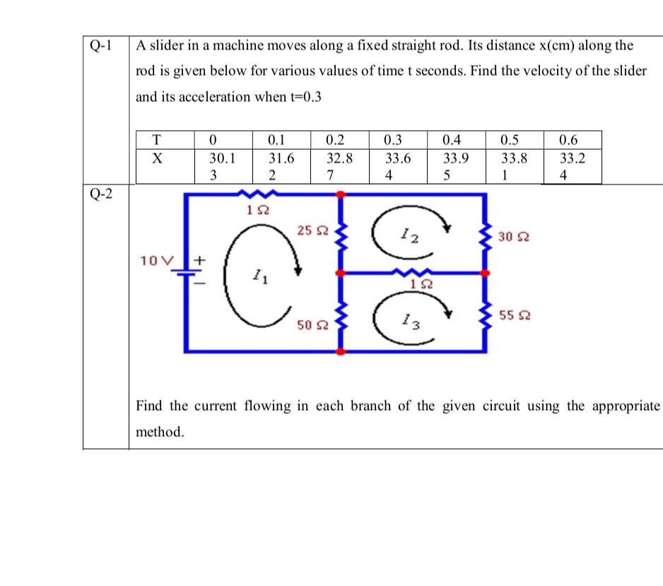 Solved \table[[Q-1,\table[[A slider in a machine moves along | Chegg.com