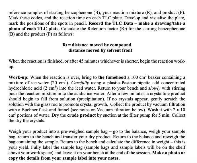 Solved Reduction of Benzophenone with Sodium Borohydride and | Chegg.com