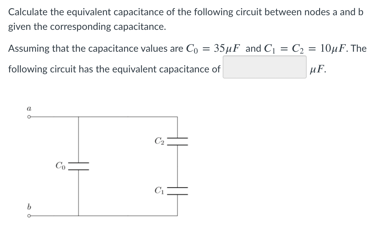 Solved a Calculate the equivalent capacitance of the | Chegg.com
