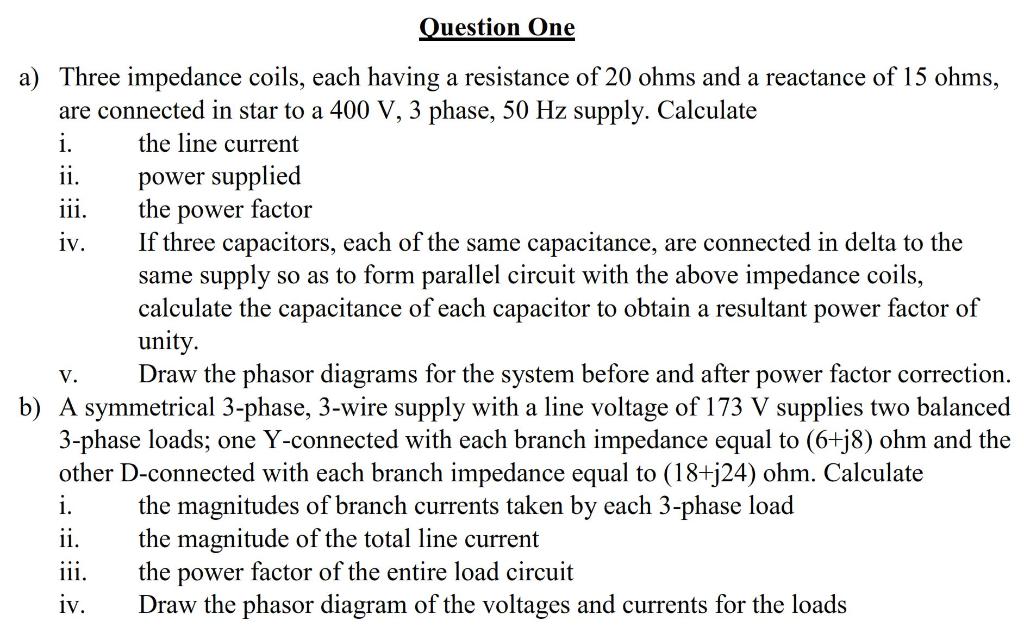 Solved A Three Impedance Coils Each Having A Resistance Of