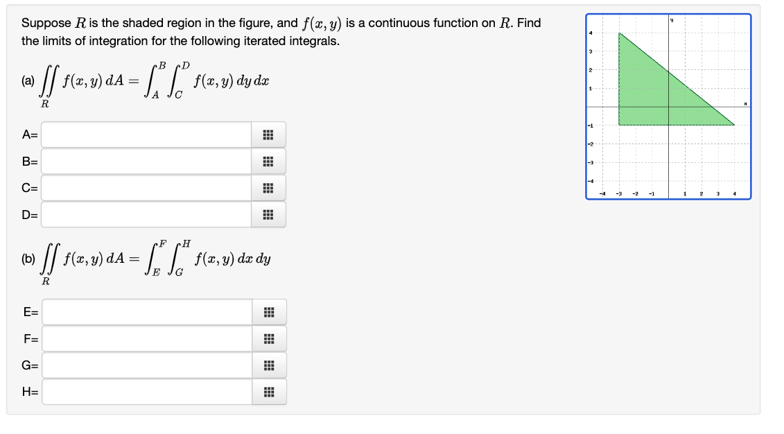 Solved Suppose R is the shaded region in the figure, and | Chegg.com