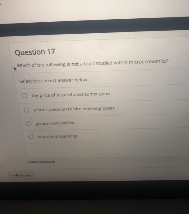 Solved Question 17 Which of the following is not a topic | Chegg.com