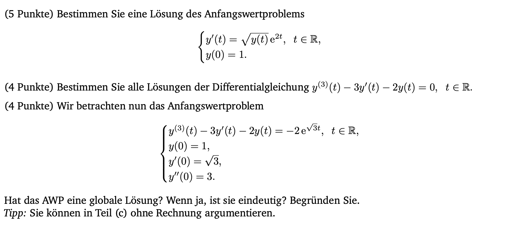 Solved (a) (5 points) Find a solution to the initial value | Chegg.com