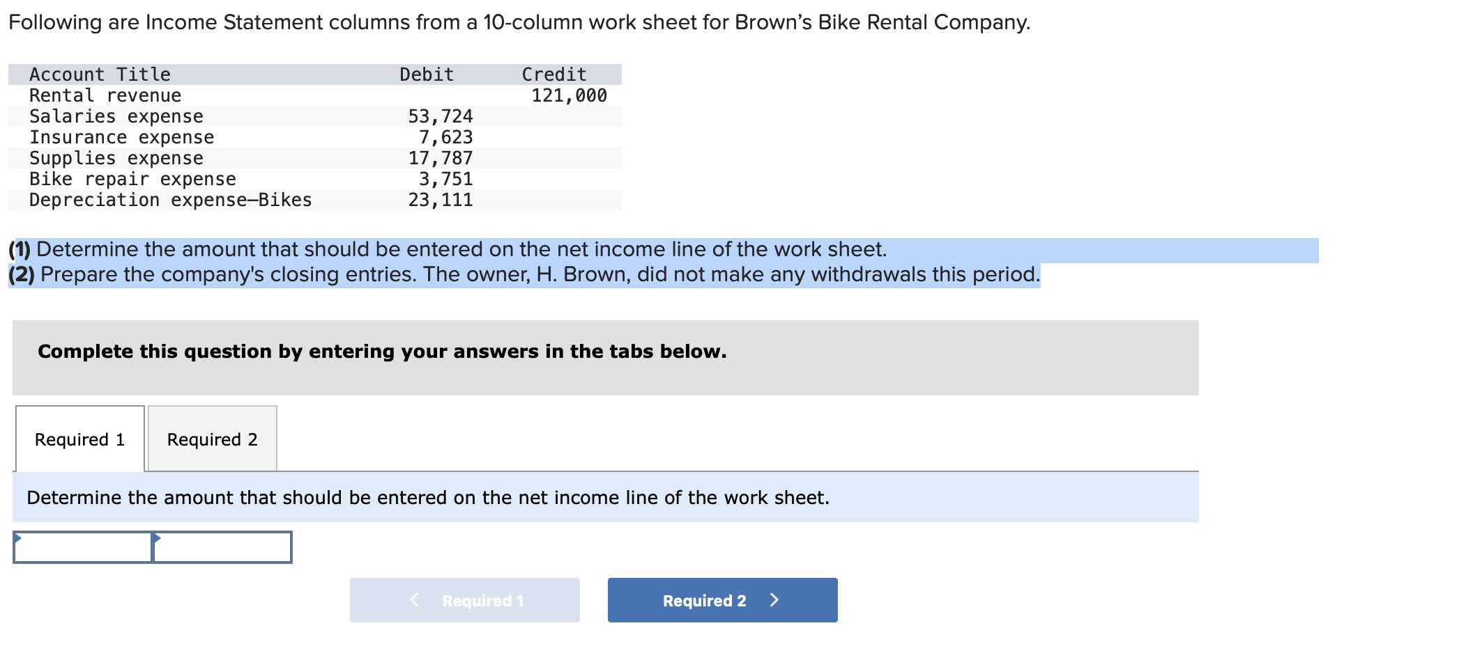 Solved (1) Determine the amount that should be entered on | Chegg.com