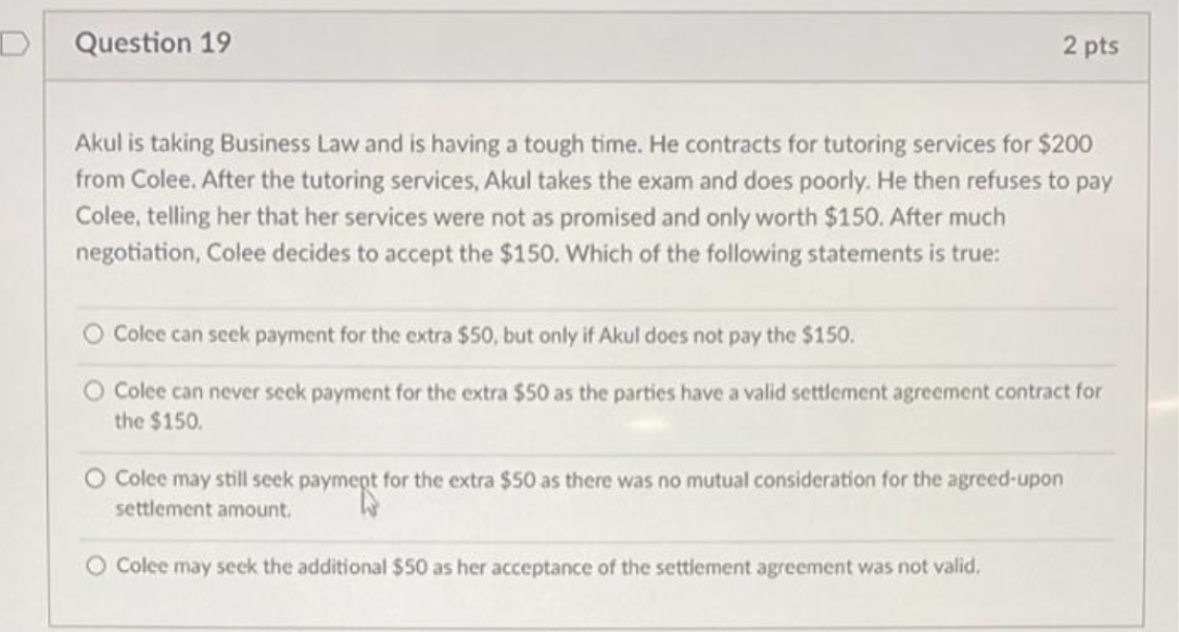 Solved Akul is taking Business Law and is having a tough | Chegg.com
