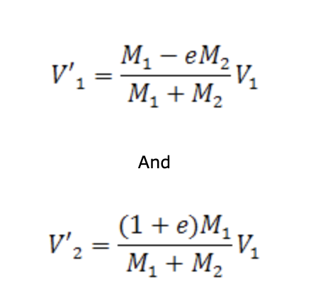 Solved V', - M- eM2, M + M2 And (1 + e)M, V'z = 2 M, + M, V1 | Chegg.com