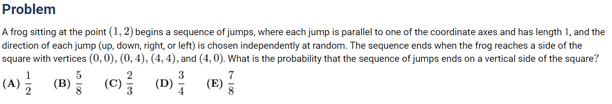 Solved Problem A frog sitting at the point (1,2) begins a | Chegg.com