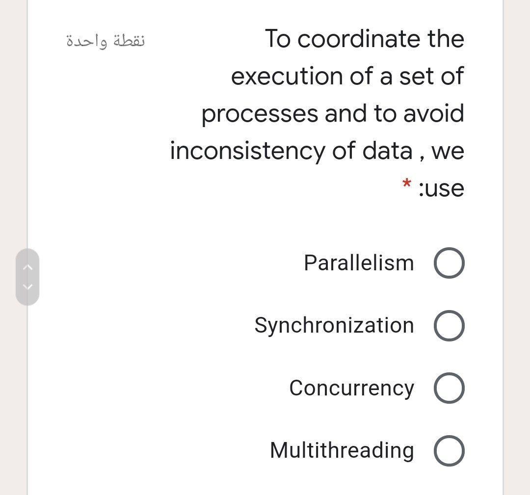 Solved نقطة واحدة To coordinate the execution of a set of | Chegg.com