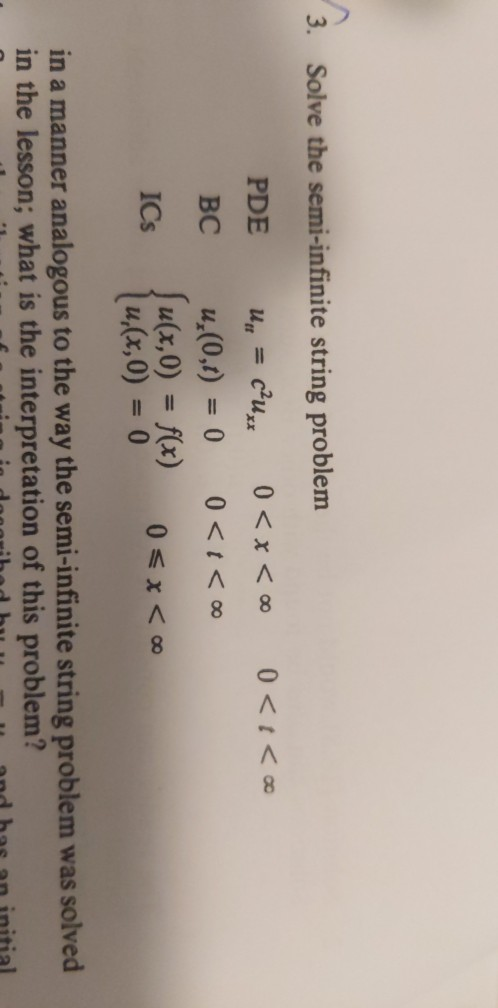 This is PDE. required is to use D'alembert's formula | Chegg.com