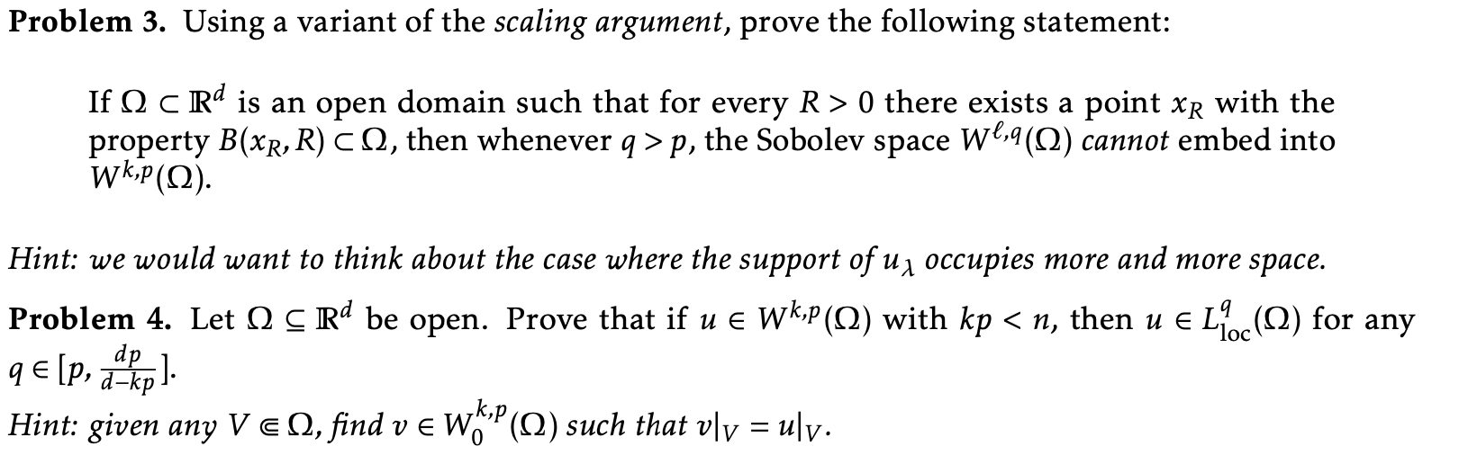 Solved Problem 3. Using a variant of the scaling argument, | Chegg.com