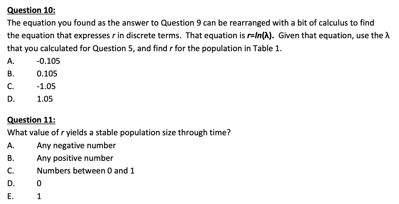 Solved Question 10: The equation you found as the answer to | Chegg.com