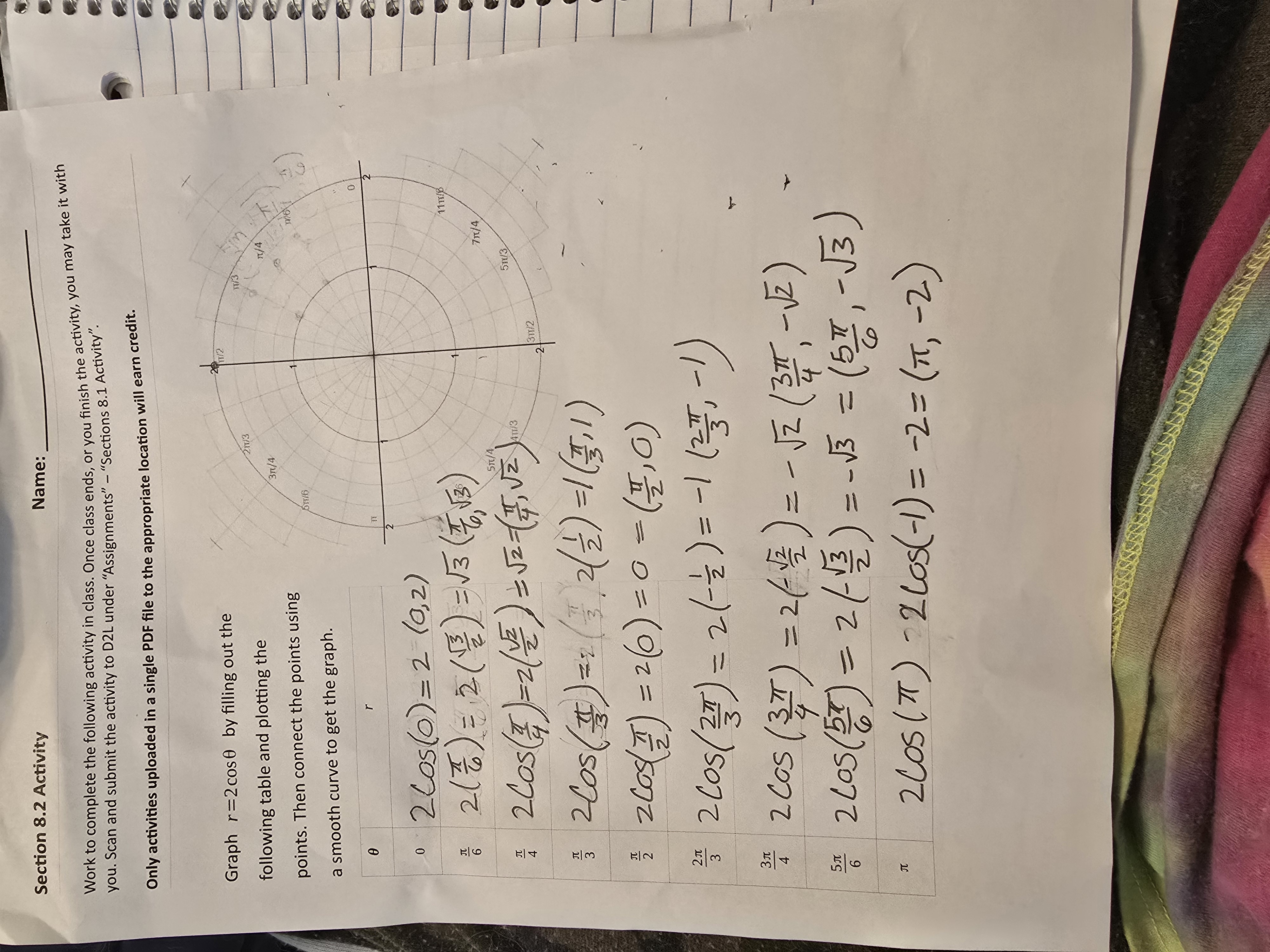 Work to ﻿complete the following activity in ﻿class. | Chegg.com