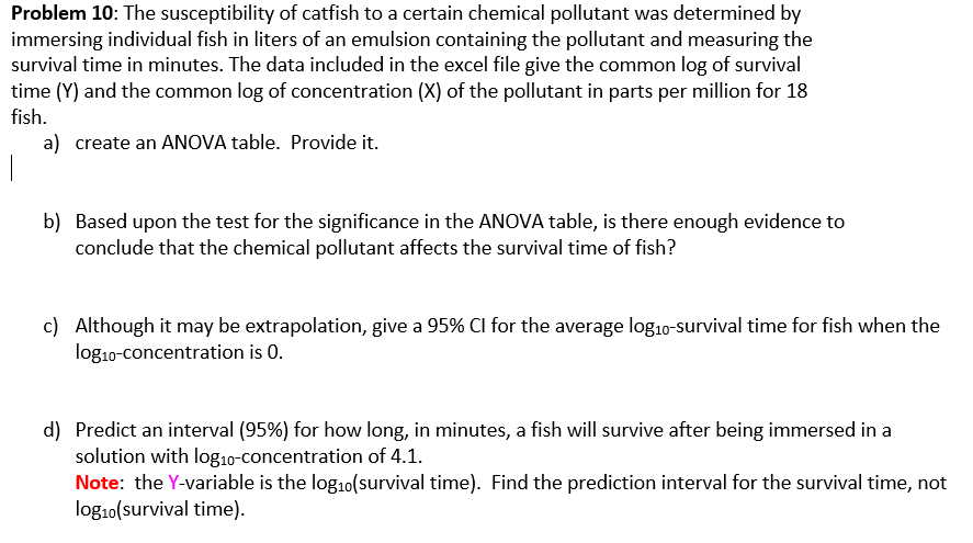 Solved A 1 FISH 2. 3 4 5 6 7 8 9 B С LOGSURVT LOGCONC 1 | Chegg.com