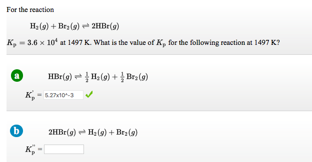 Solved For the reaction H2 (g) + Br2 (g) 근 2HBr(g) K 3.6 x | Chegg.com