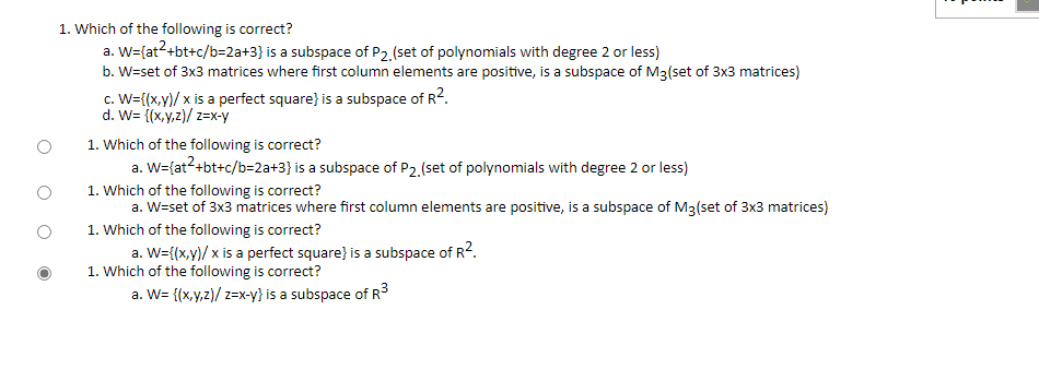 Solved 1. Which of the following is correct? a. | Chegg.com