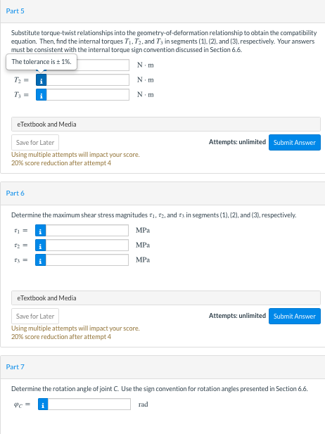 Solved The torsional assembly shown in Figure P6.46 consists | Chegg.com
