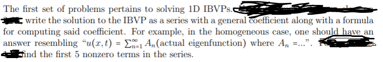 Solved The first set of problems pertains to solving 1D | Chegg.com
